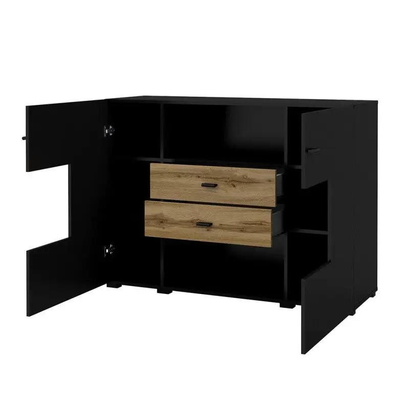 Klein buffet 120cm uit de KOBEE collectie met 2 deuren en 2 laden ...
