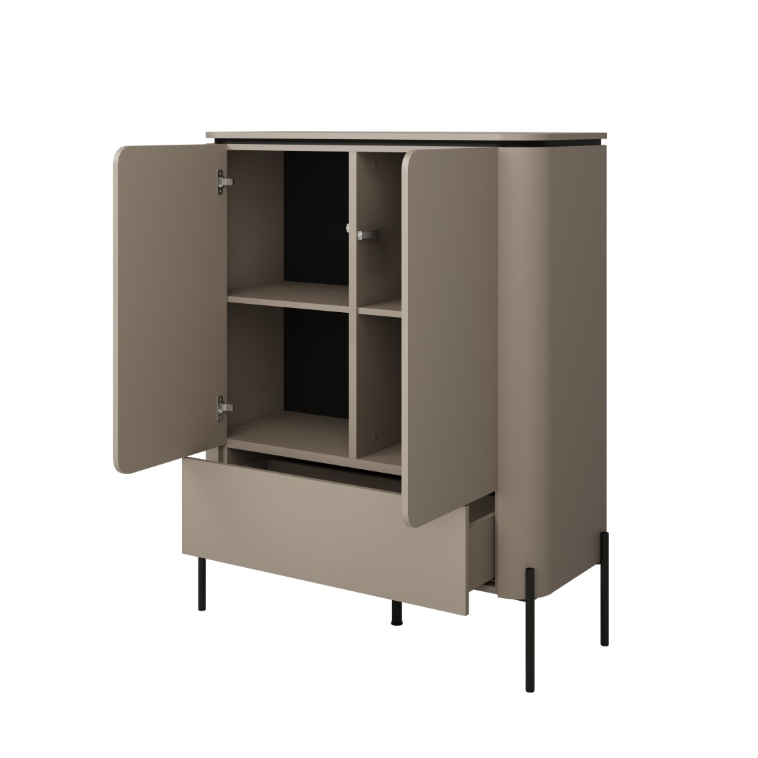 Buffet haut BELLA 2 portes 1 tiroir – Finition Congo mat – Style chic ...