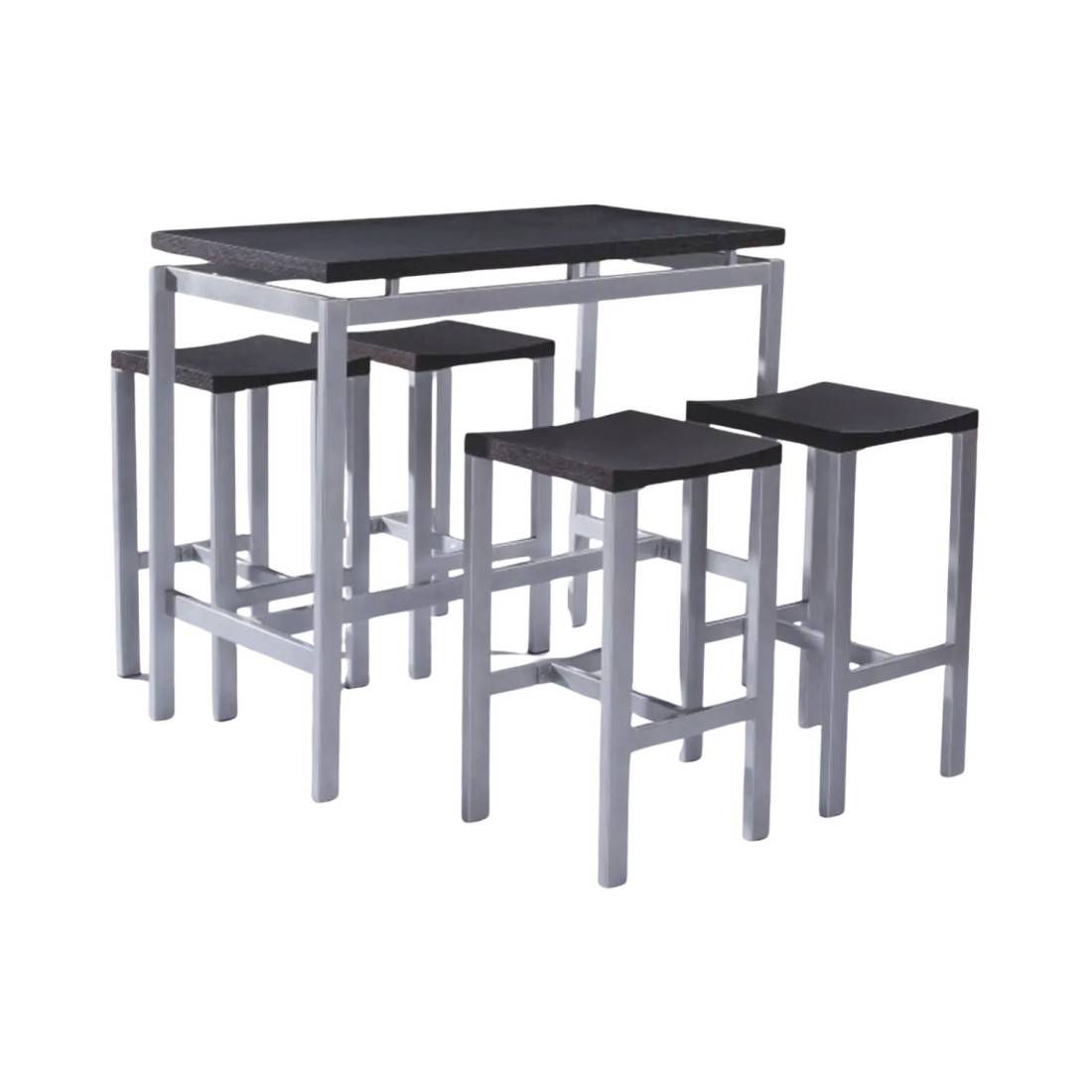 ESSTISCH MIT STÜHLEN - 1 hoher Tisch und 4 Hocker. Designkollektion ...